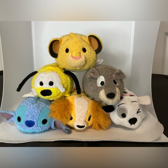 Disney | Toys | Disney Tsum Tsums Mini Plush Lot6 Simba Stitch Pluto ...